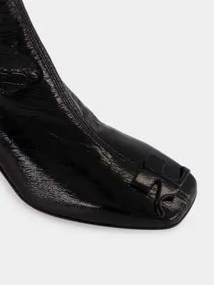 COURREGES Reedition Glossed Vinyl Knee-high Boots