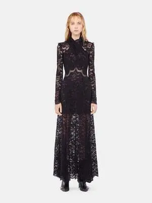 Rabanne High-neck Lace Maxi Dress