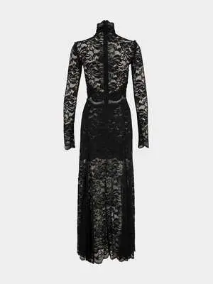 Rabanne High-neck Lace Maxi Dress