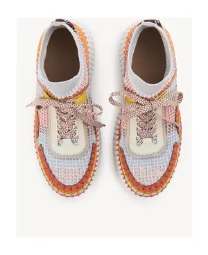 Chloé Nama Lace-up Wedge Sneakers