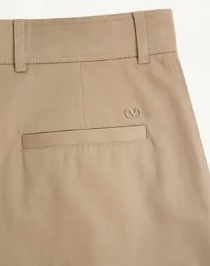 Valentino Garavani Button Detailed Pleated Pants - Beige