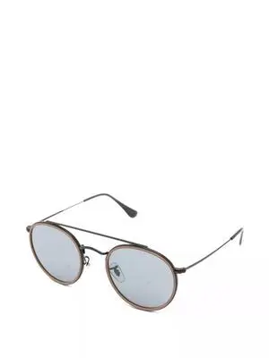 Ray-ban Double-bridge Round-frame Sunglasses - Black