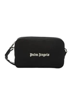 Palm Angels Logo Printed Camera Bag - Black