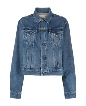 Polo Ralph Lauren Logo Patch Cropped Jacket - Blue