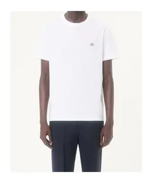 Valentino Garavani Vlogo Embroidered Crewneck T-shirt - White
