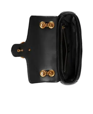 Gucci Gg Marmont Logo Plaque Small Shoulder Bag