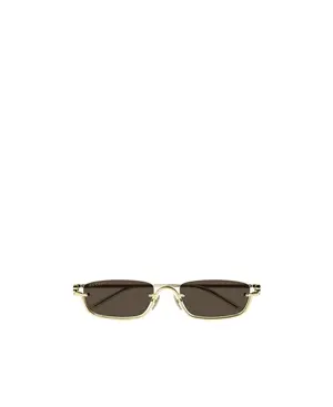 Gucci Rectangular Rimless Sunglasses - Brown