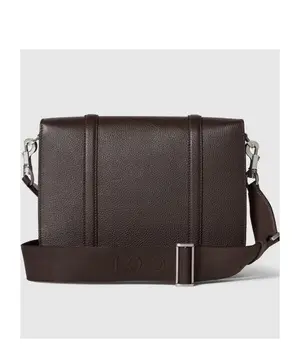 Gucci Monogrammed Crossbody Bag With Buckle Detail