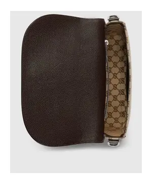 Gucci Monogrammed Crossbody Bag With Buckle Detail