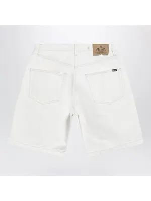 Prada Denim Bermuda Shorts - White