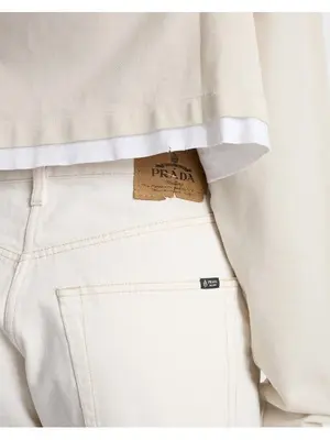 Prada Denim Bermuda Shorts - White