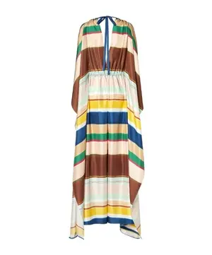 Fendi Striped Silk Habotai Sleeveless Jumpsuit