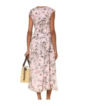 Max Mara Floral-print Cap-sleeve Maxi Dress