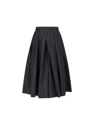 Comme Des Garçons Pleated Midi Skirt