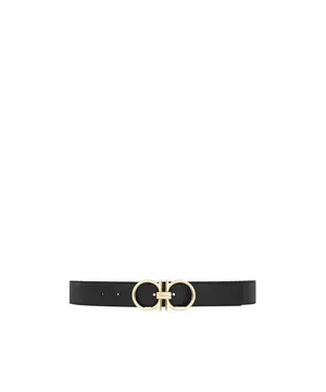 FERRAGAMO Salvatore Ferragamo Reversible Gancini Belt Black/brick
