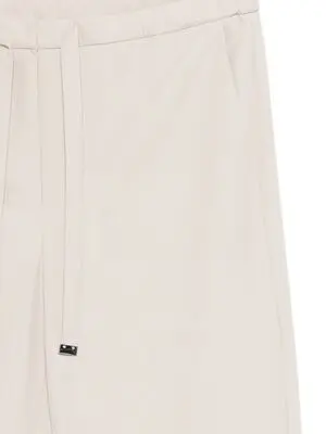 Max Mara S" Argenta Cropped Drawstring Pants - Beige