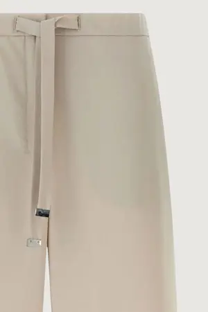 Max Mara S" Argenta Cropped Drawstring Pants - Beige