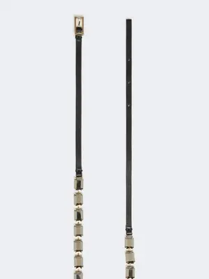 Max Mara Metal Buckle Belt - Black