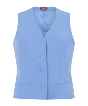 Max Mara Mstmadia V-neck Waistcoat - Blue