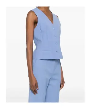 Max Mara Mstmadia V-neck Waistcoat - Blue