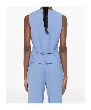 Max Mara Mstmadia V-neck Waistcoat - Blue