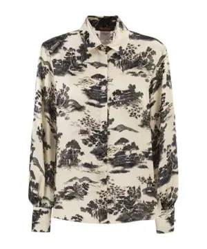 Max Mara Msevetro" Toile Print Silk Shirt