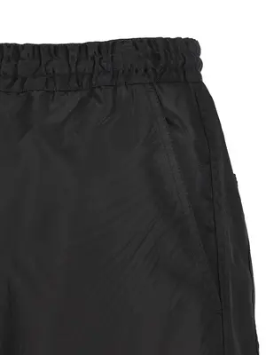 Prada Elasticated Waistband Trousers With Zippered Placket - Black