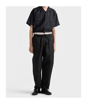 Prada Elasticated Waistband Trousers With Zippered Placket - Black
