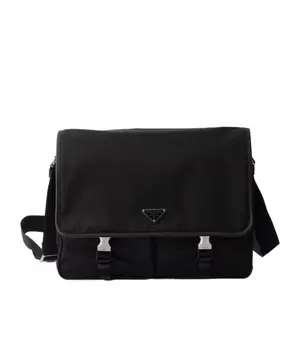 Prada Triangle-logo Buckled Shoulder Bag