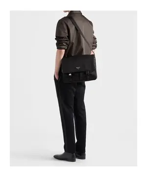Prada Triangle-logo Buckled Shoulder Bag