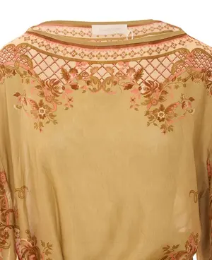 Zimmermann Aster Paisley Midi Dress - Nude