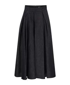 Max Mara Pleated Midi Skirt - Black