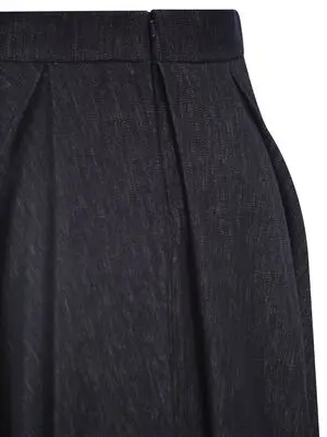 Max Mara Pleated Midi Skirt - Black