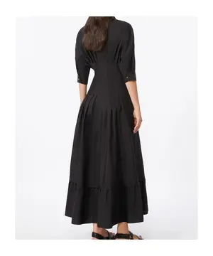 Max Mara Cera Pleated Shirt Dress - Black