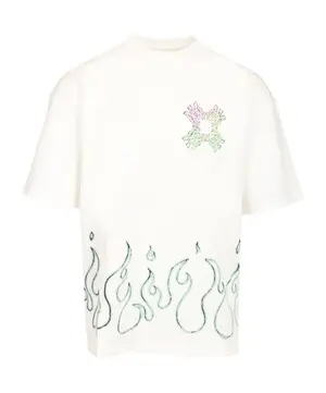 Amiri Ma Quad Flames T-shirt - White