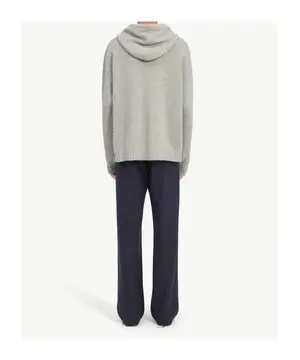 MAISON MARGIELA Embroidered Logo Knitted Hoodie