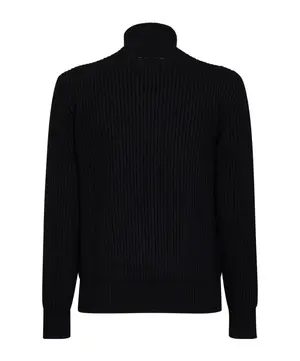 MAISON MARGIELA Ribbed Knit Zipped Cardigan