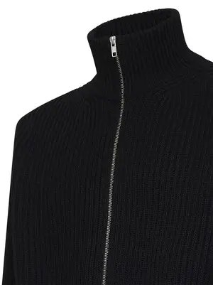 MAISON MARGIELA Ribbed Knit Zipped Cardigan