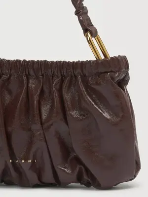 Marni Gathered Shoulder Bag - Brown