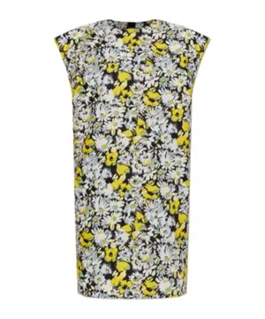 Marni Floral Motif Butterfly Shoulder Dress