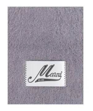 Marni Logo Patch Fringed-edge Scarf