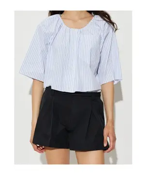 Alexander Wang Striped Cropped Top With Tie Detail