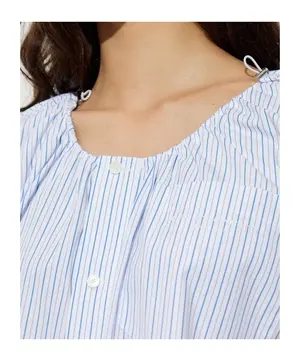 Alexander Wang Striped Cropped Top With Tie Detail