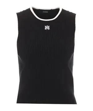 Amiri Sleeveless Ribbed Knit Vest