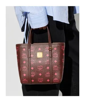 Mcm Toni Double Handle Shoulder Bag - Red