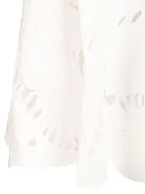 Zimmermann Mahon Cut-out Detailed Midi Skirt - White