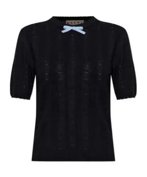 Marni Bow Embellished Knitted Jumper