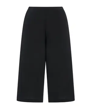 THE ROW Ribbed Jersey Mid-calf Wide Leg Pull-on Pants