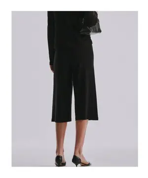 THE ROW Ribbed Jersey Mid-calf Wide Leg Pull-on Pants