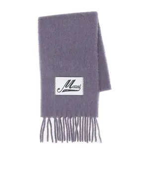 Marni Fringed Scarf - Gray